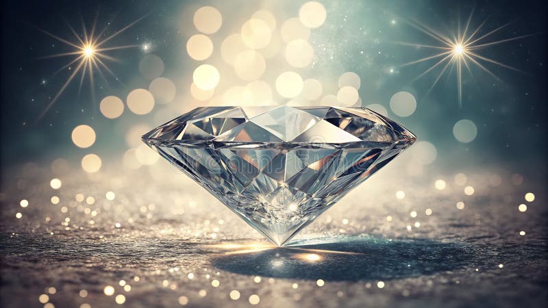 Crystal Diamond Sparkling Background with Soft Glowing Highlights Stock ...