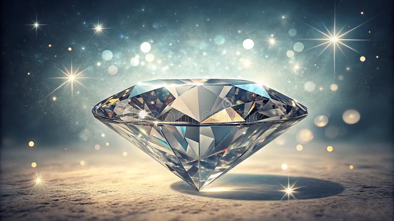 Crystal Diamond Sparkling Background with Soft Glowing Highlights Stock ...