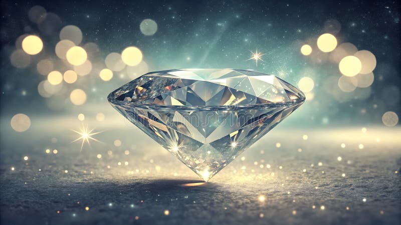 Crystal Diamond Sparkling Background with Soft Glowing Highlights Stock ...