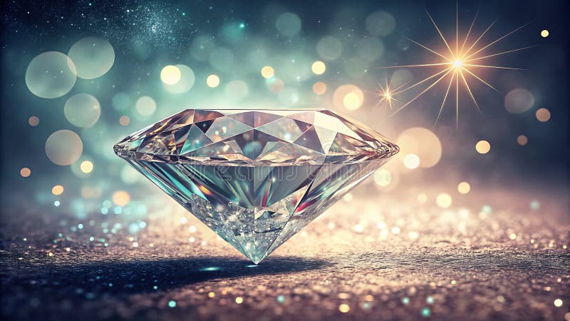 Crystal Diamond Sparkling Background with Soft Glowing Highlights Stock ...
