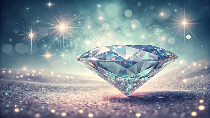 Crystal Diamond Sparkling Background with Soft Glowing Highlights Stock ...
