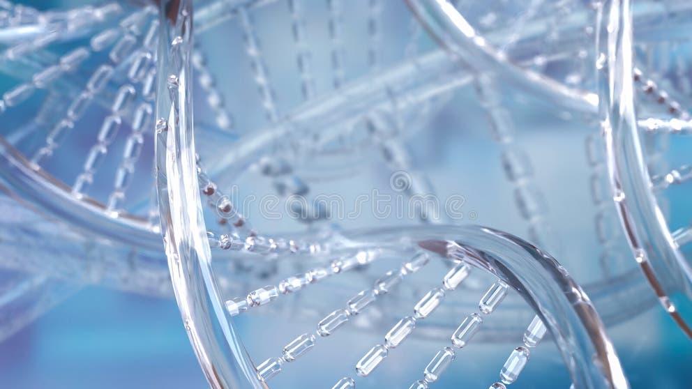 The Crystal DNA for Sci or Technology Concept 3d Rendering Stock Illustration - Illustration of ...