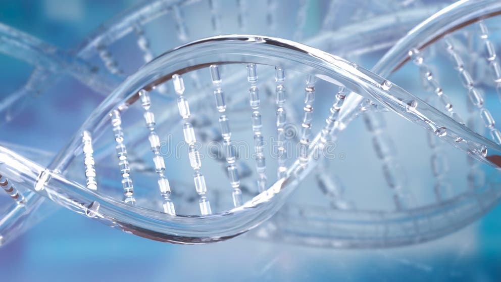 The Crystal DNA for Sci or Technology Concept 3d Rendering Stock ...