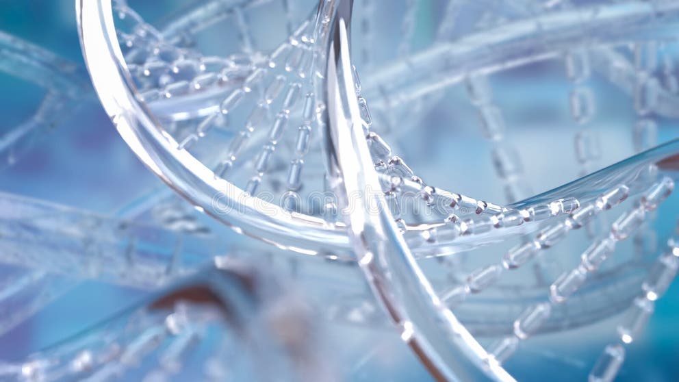 The Crystal DNA for Sci or Technology Concept 3d Rendering Stock ...