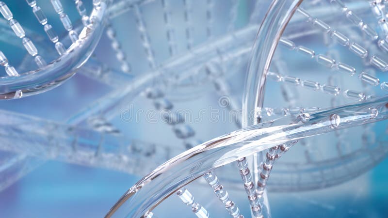 The Crystal DNA for Sci or Technology Concept 3d Rendering Stock ...