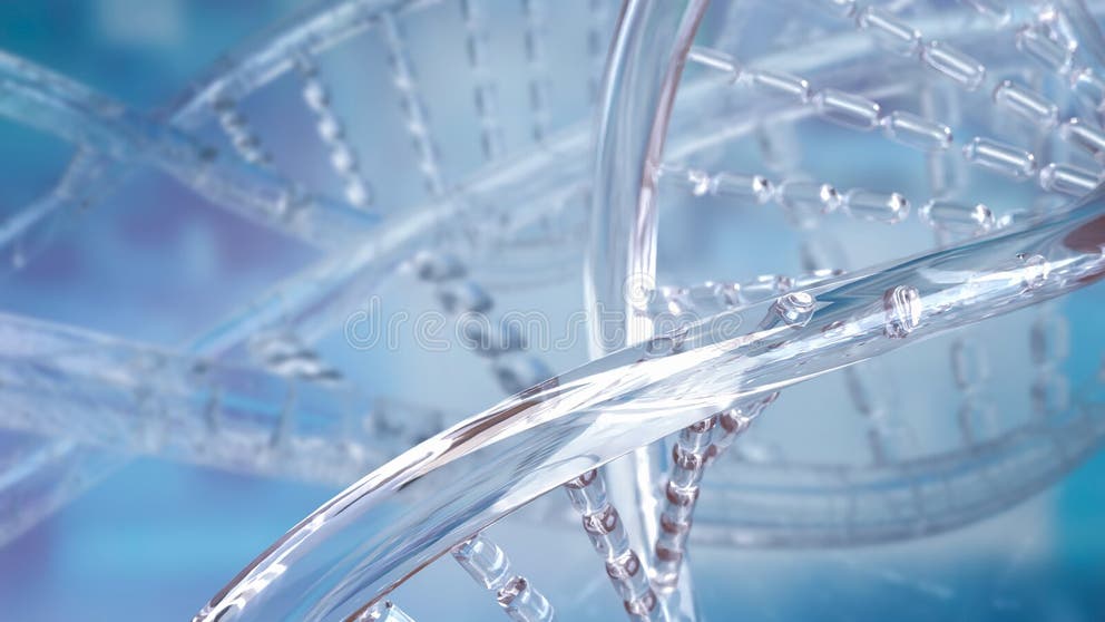 The Crystal DNA for Sci or Technology Concept 3d Rendering Stock ...
