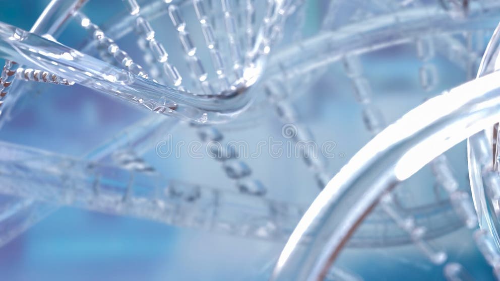 The Crystal DNA for Sci or Technology Concept 3d Rendering Stock Illustration - Illustration of ...