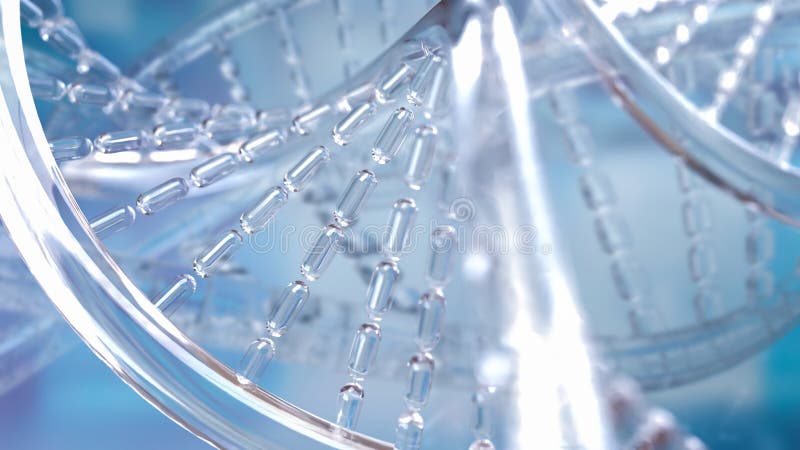 The Crystal DNA for Sci or Technology Concept 3d Rendering Stock ...