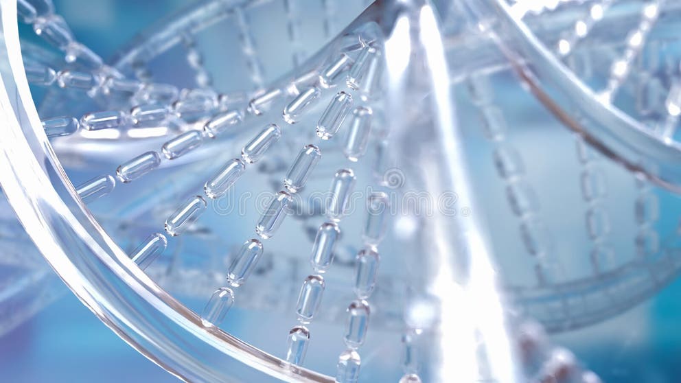 The Crystal DNA for Sci or Technology Concept 3d Rendering Stock Illustration - Illustration of ...