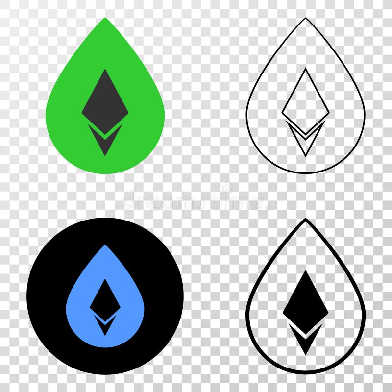 Crystal Drop Vector EPS Icon with Contour Version Stock Vector ...