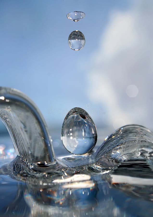 Blue drops. stock photo. Image of fountain, mirror, tear - 4466352