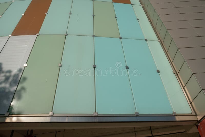 Crystal Facades, Modern Building Colored Glass Elements in Facade ...