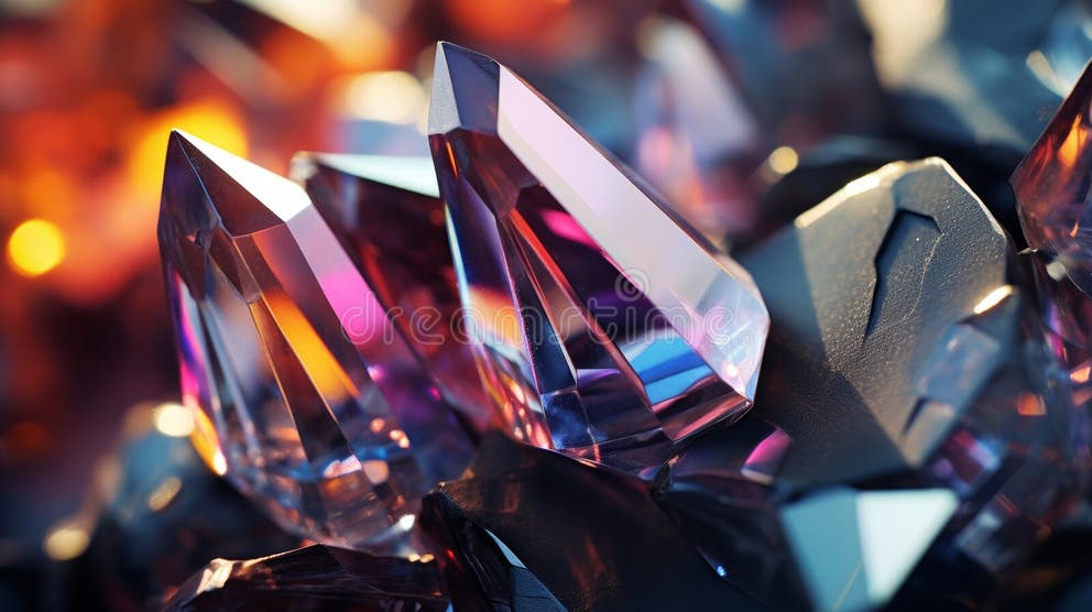 Crystal facets up close stock illustration. Illustration of gemstone ...