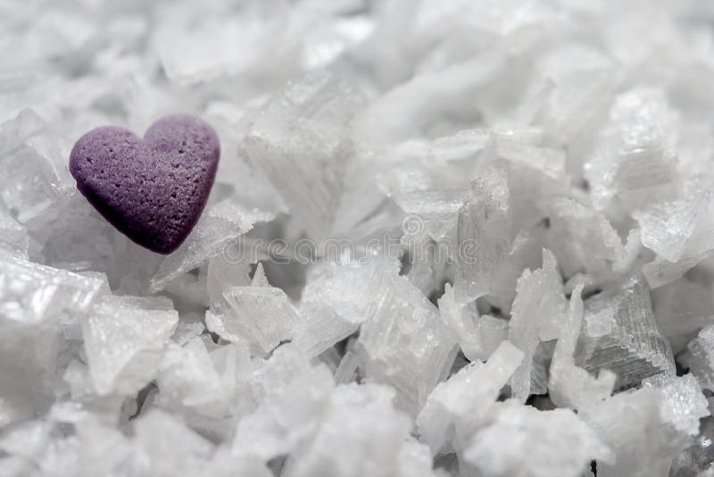 Crystal Flakes of Pyramid Salt from Cyprus, on a White Background Stock ...