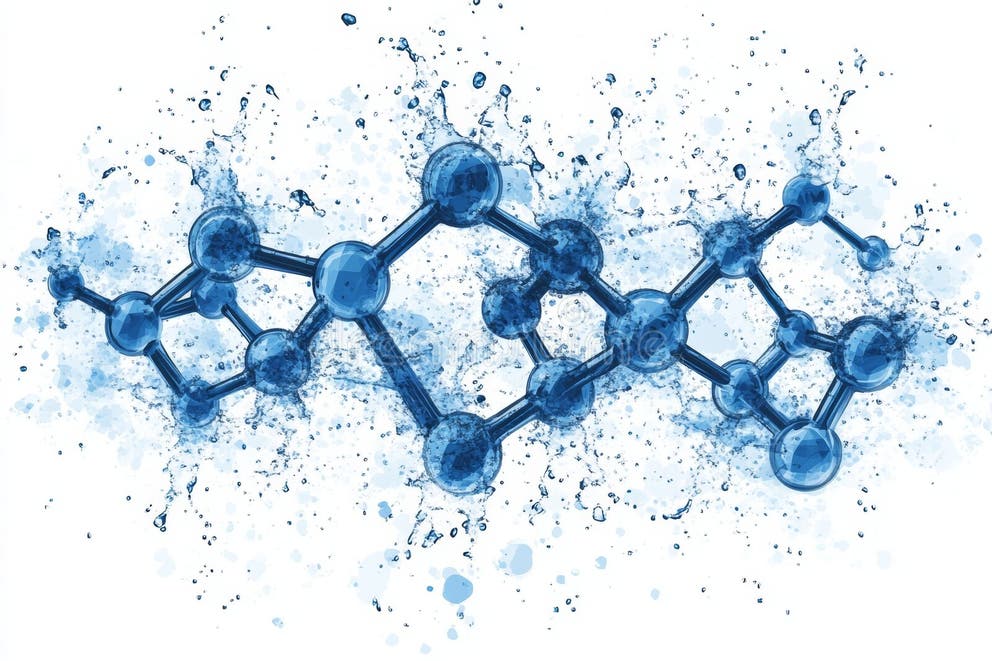 A Crystal Fluid in Motion, Depicting a River with Active Molecules ...