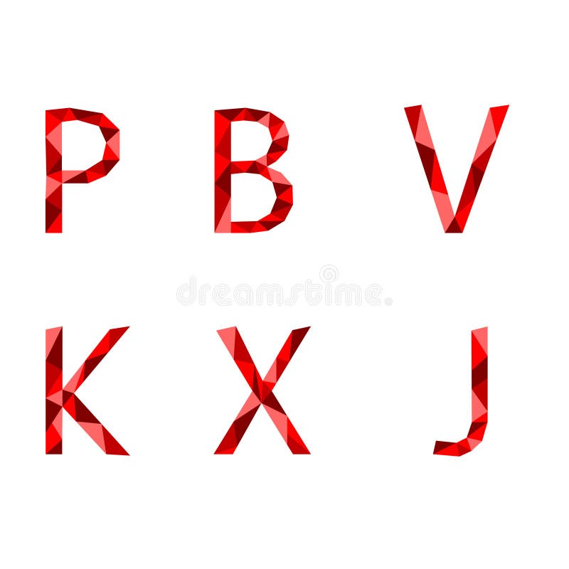 Crystal Font P B. Vector Alphabet with Light and Shadow Effect Letters ...