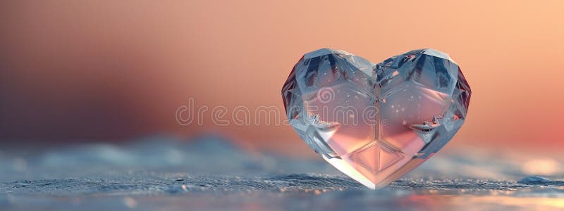 Crystal in the Form of a Heart Close-up Stock Image - Image of shiny ...