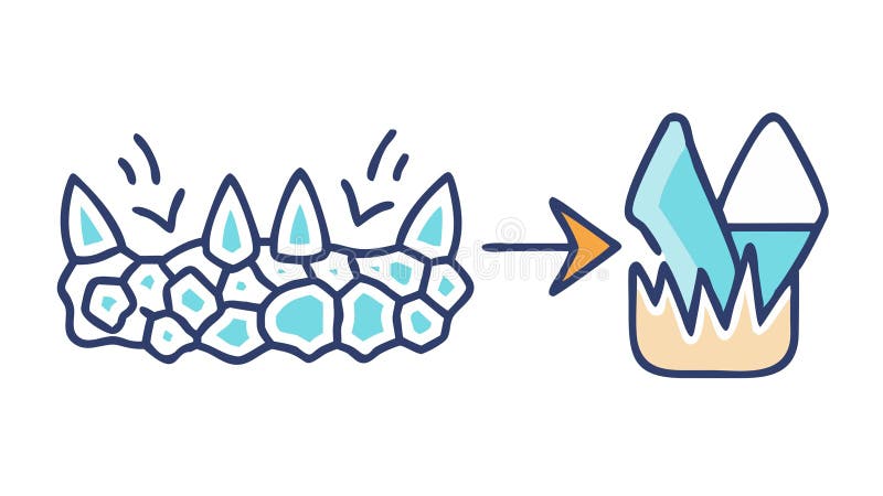 Crystal Formation Growth Geological Process Vector, Vector Design ...