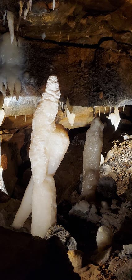 Crystal Formations Inside a Cave Stock Image - Image of formation ...