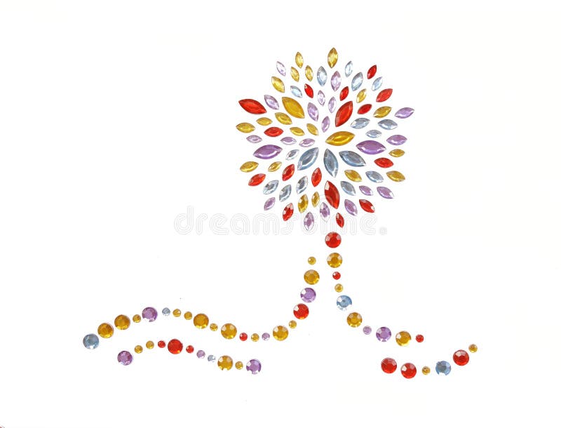 Crystal gem tree pattern stock illustration. Illustration of flower ...