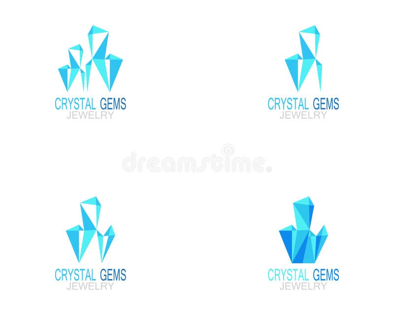 Crystal Gems Jewelry Logo Vector Stock Vector - Illustration of ...