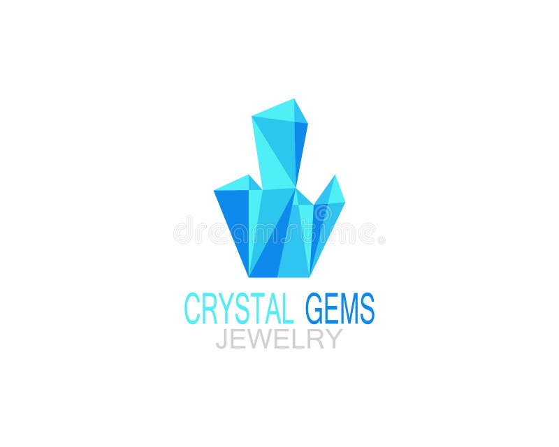 Crystal Gems Jewelry Logo Vector Stock Vector - Illustration of shine ...