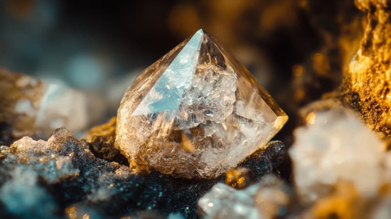 Crystal Gemstone Embedded Rough Rock Formation Stock Photos - Free ...