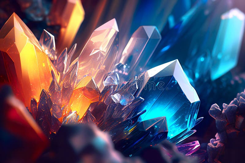 Crystal Gemstones on the White Background. Collection of Many Different ...