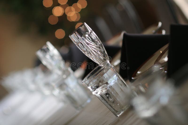 Crystal glass stock photo. Image of dine, table, wine, knife - 420156