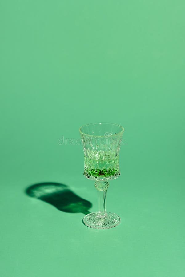 Crystal Glass of Absinthe Beverage Stock Image - Image of elegant ...