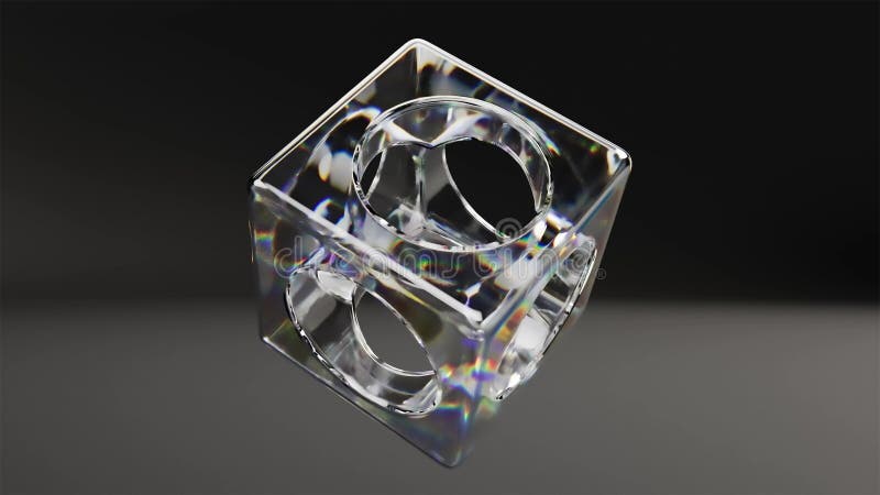 Crystal Glass Box with Holes 3d Stock Illustration - Illustration of ...