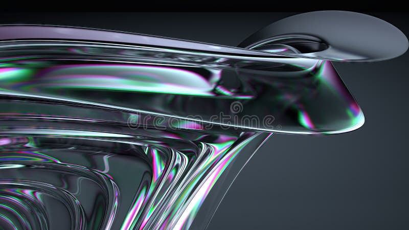 Crystal and Glass Chrome Refraction and Reflection Lush Organic Elegant ...