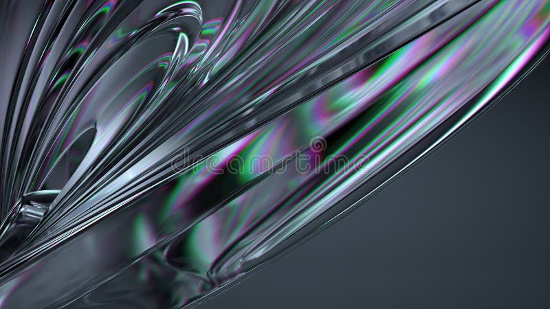 Crystal and Glass Chrome Refraction and Reflection Refreshing ...