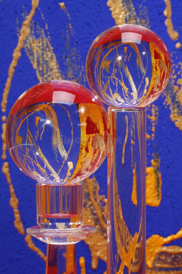 Crystal Glass Orbs stock image. Image of pair, circles - 3497421