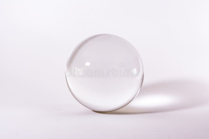 Crystal Glass Sphere Ball Transparent White Simple Object Background ...