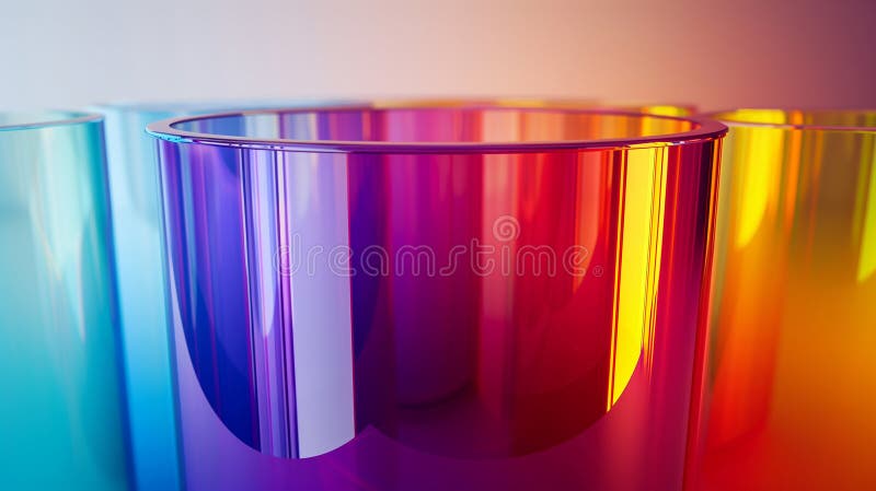 Crystal Glass Texture Shape with Holographic Gradient Stock ...