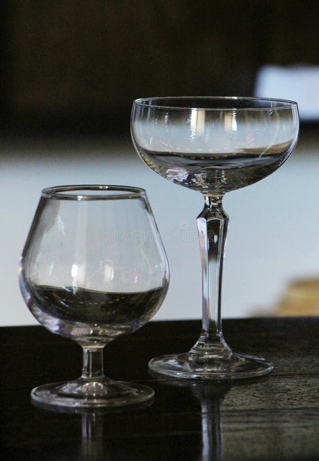 Crystal glasses in a cafe stock photo. Image of colorful - 138814154