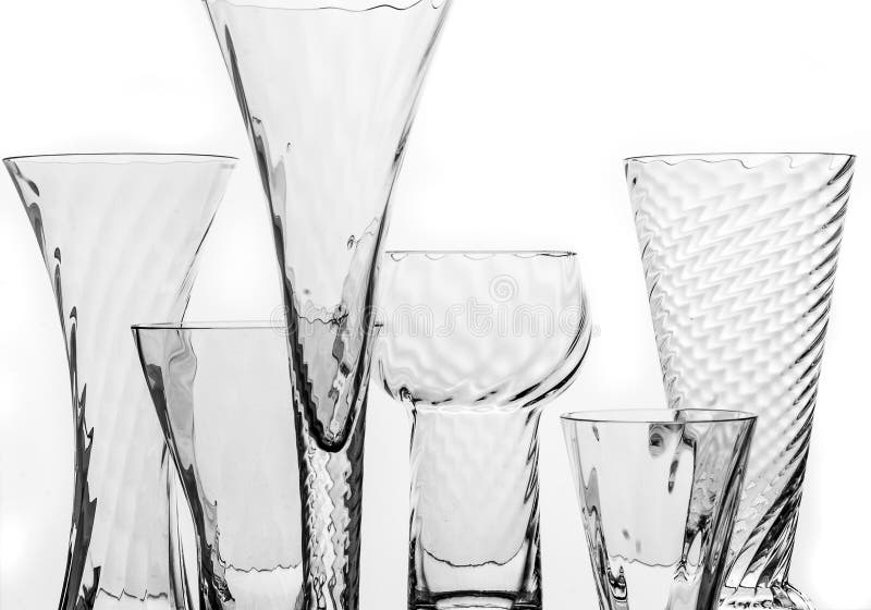 Crystal glasses over white stock image. Image of white - 78786055
