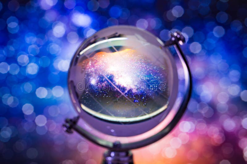 Crystal globe reflection stock image. Image of abstract - 86663389