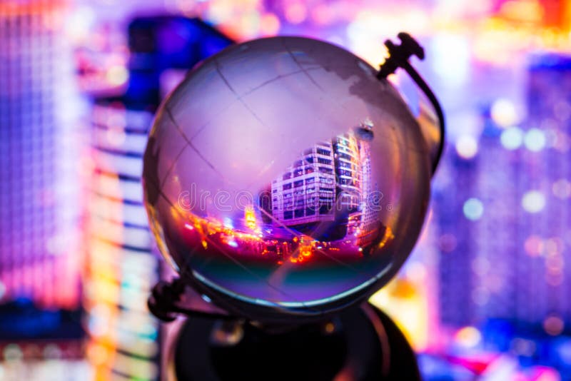 Crystal globe reflection stock photo. Image of crystal - 86663702