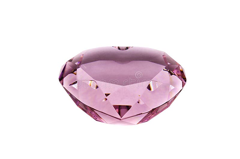 Crystal Heart Front Slanted View Stock Image - Image of beautiful ...