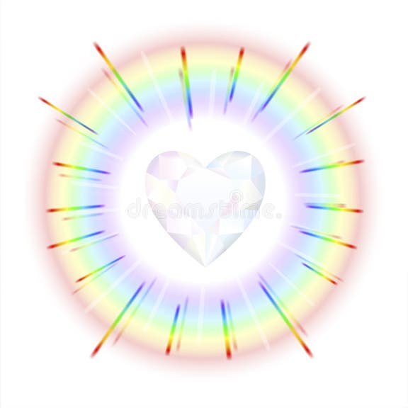 Rainbow Heart Shape Diamond Stock Illustrations – 536 Rainbow Heart ...