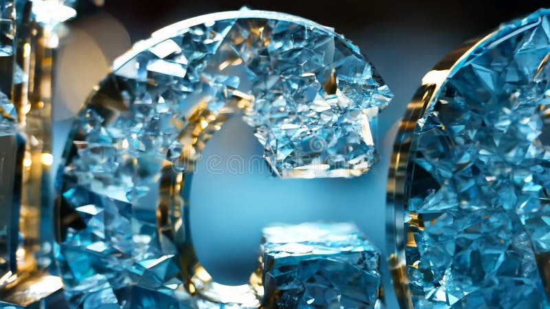 Crystal Ice Letters with Dynamic Light and Close-Up View Stock Footage ...