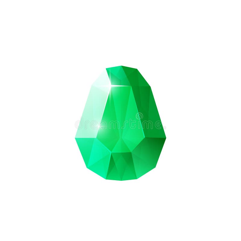 Crystal Icon, Vector Illustration Isolated on White. Stock Vector ...