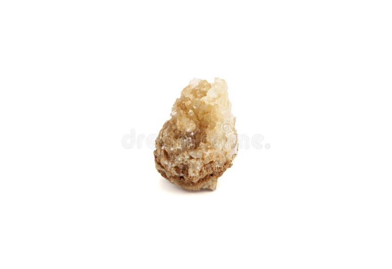Crystal Isolated on White Background, Side View. Horizontal Stock Image ...