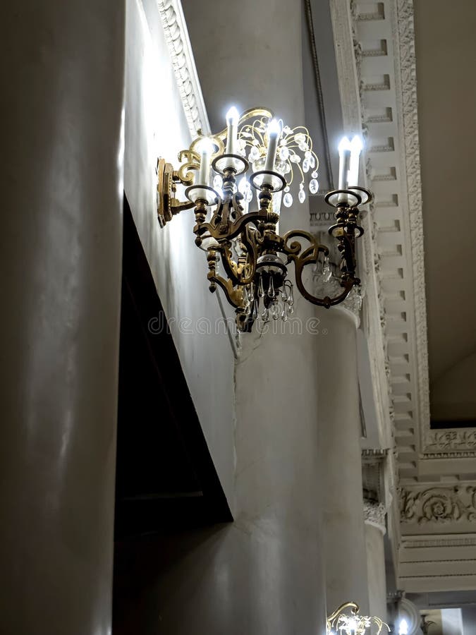 Crystal Lamps Inside the Auditorium of the Opera House Stock Image ...