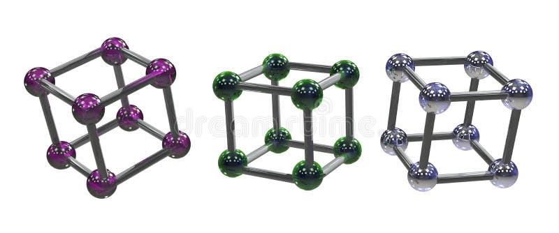 Metallic crystal lattice stock illustration. Illustration of metallic ...