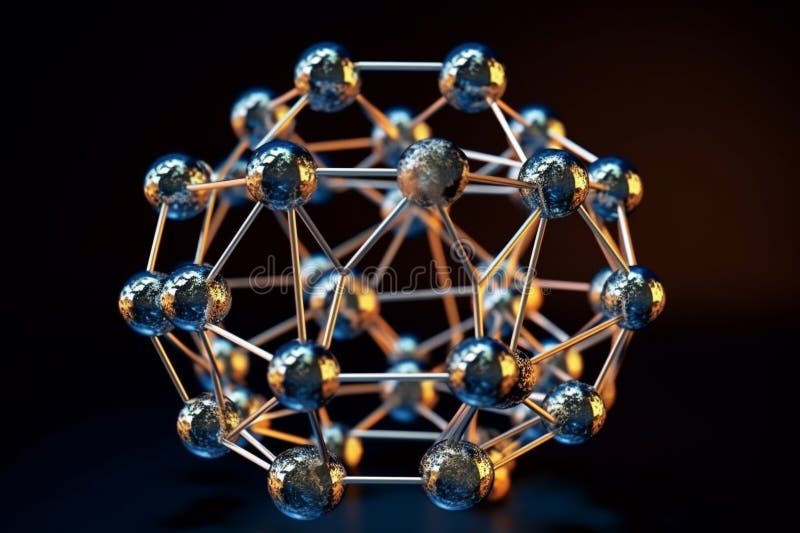 Crystal Lattice of a Solid Object. Generative AI Stock Illustration ...
