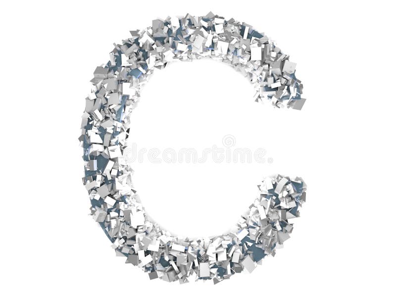 Crystal Letter - C stock illustration. Illustration of hard - 104911790