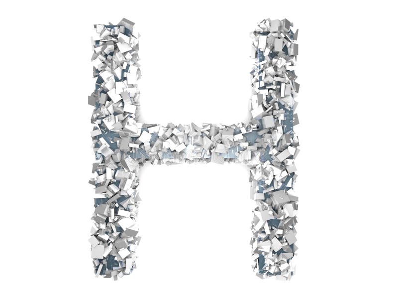Crystal Letter - H stock illustration. Illustration of metal - 104912008
